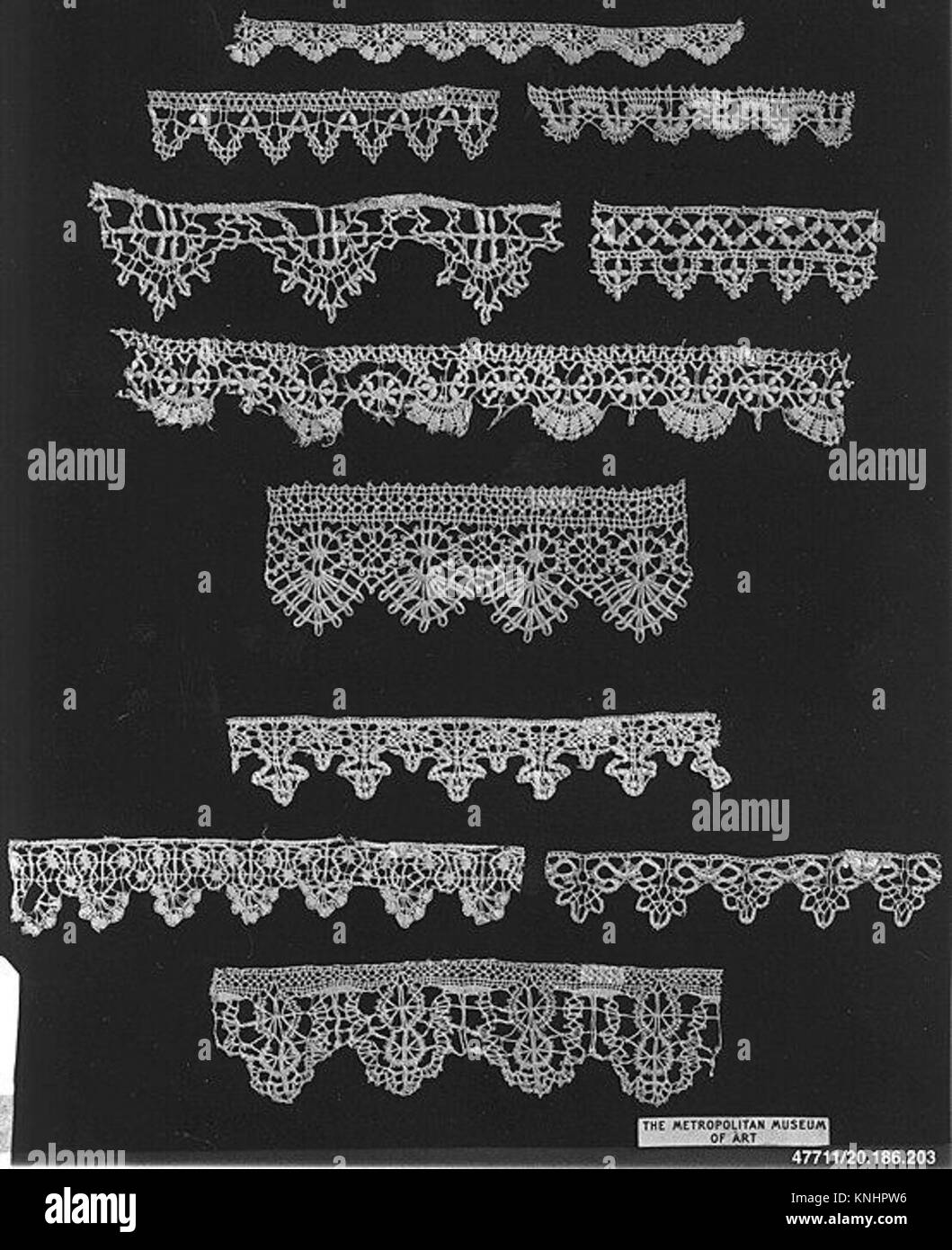 This edging is part of a larger textile design, showcasing the detailed ...