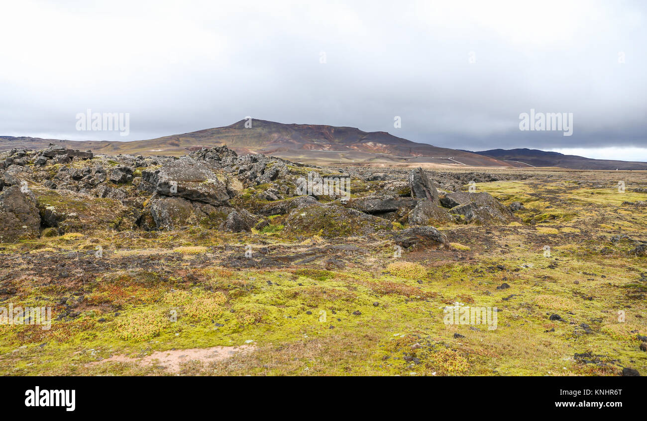 Krafla volcanic area in North of Iceland Stock Photo - Alamy