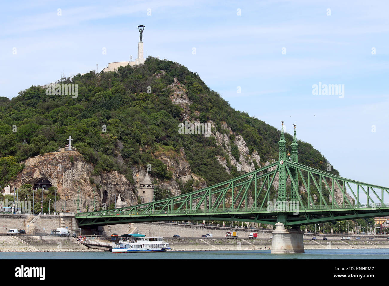 Liberty bridge and Gellert hill Budapest Hungary Stock Photo - Alamy