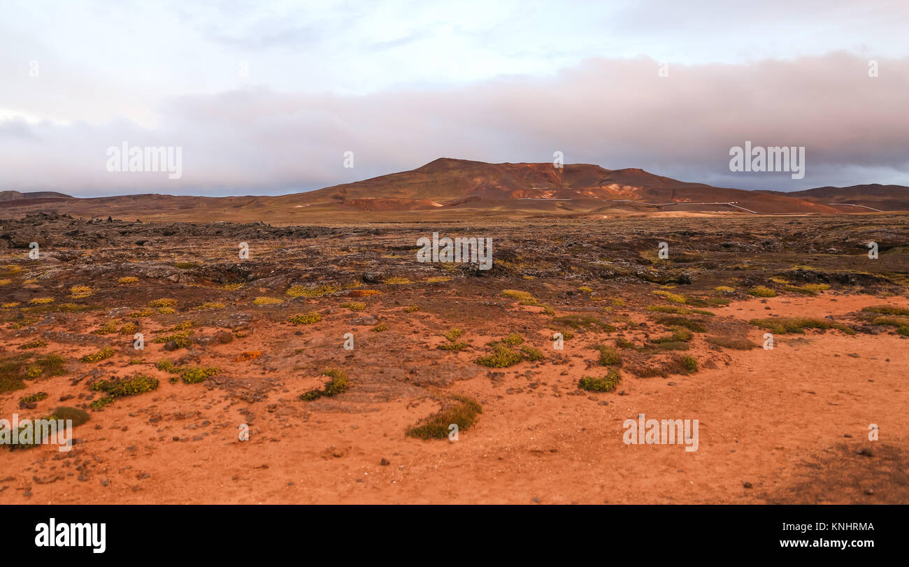 Krafla volcanic area in North of Iceland Stock Photo - Alamy