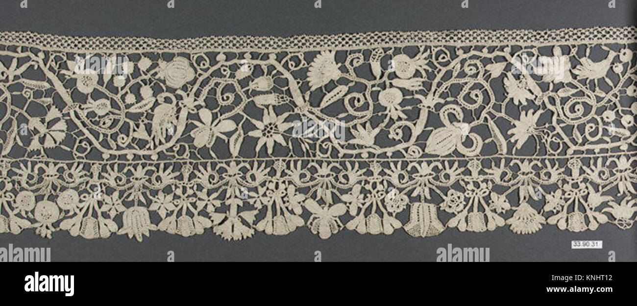 This flounce, a type of decorative fabric trim, highlights the ...