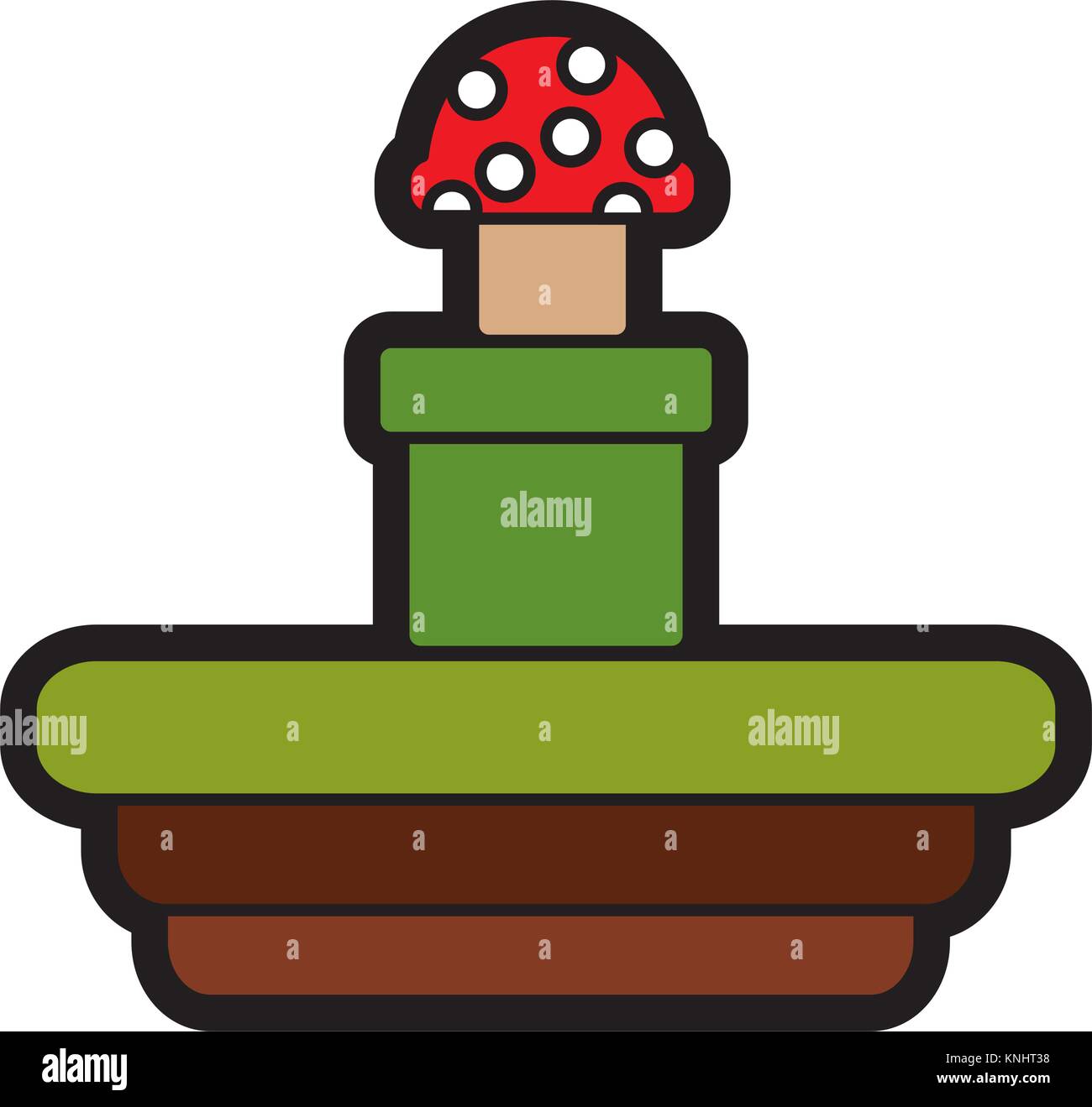 video game terrain mushroom platform Stock Vector Image & Art - Alamy