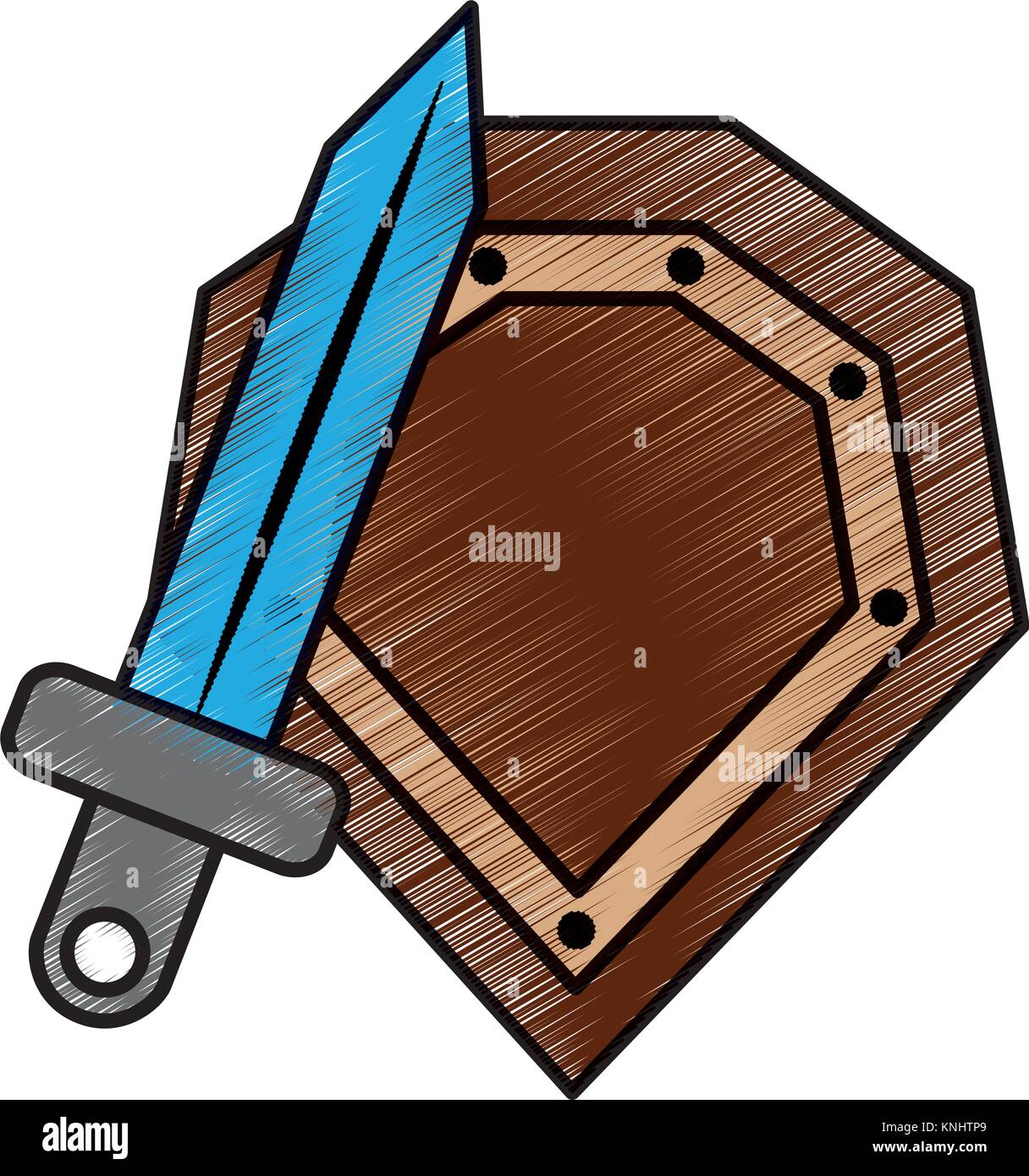 video game shield and sword items Stock Vector Image & Art - Alamy