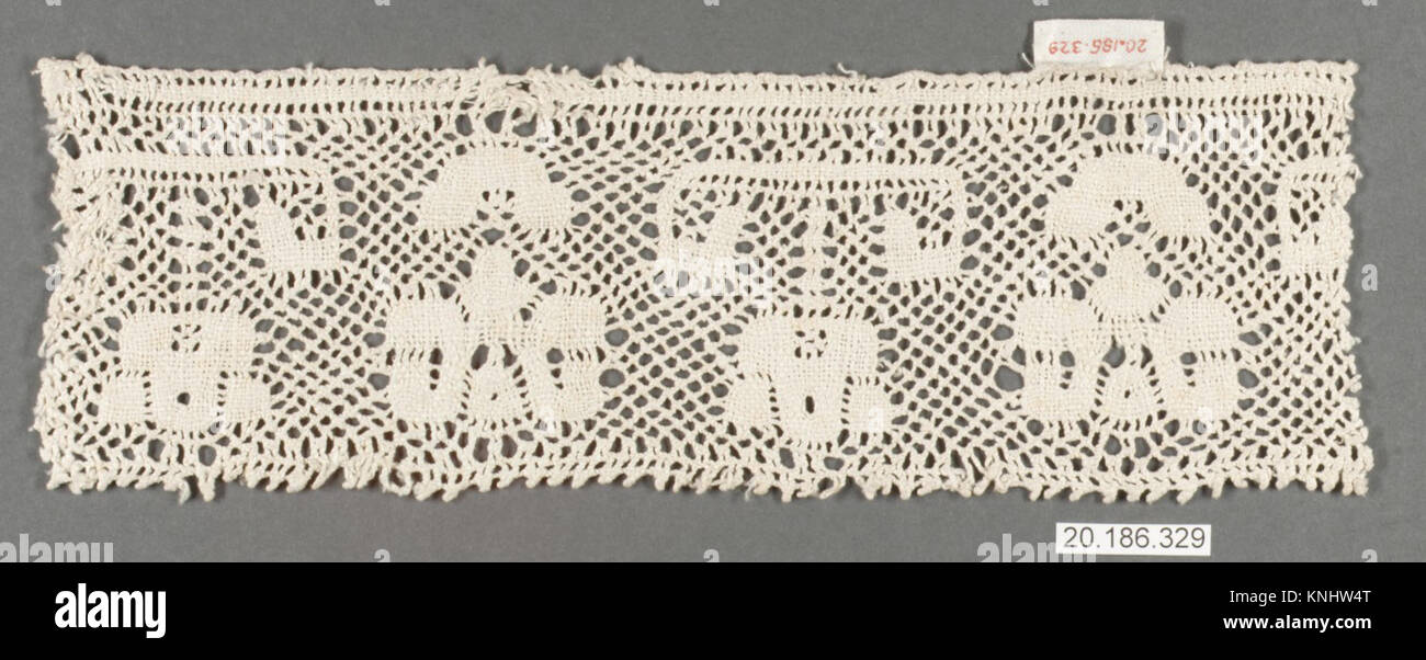 A decorative edging showing craftsmanship and detail, used in textiles ...