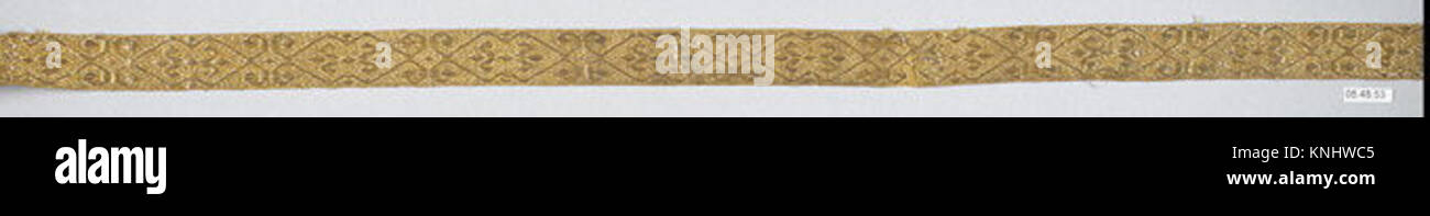 This galloon, part of the MET collection, is a decorative textile trim ...