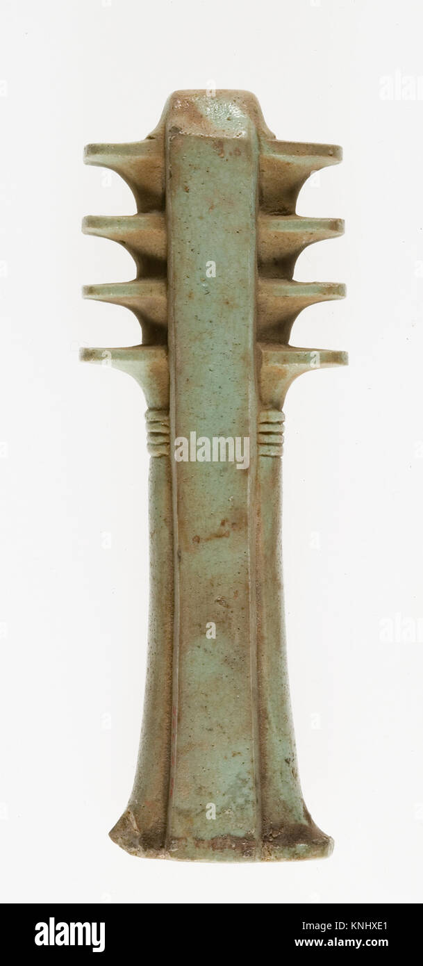 This djed pillar amulet, an ancient Egyptian artifact, symbolizes ...