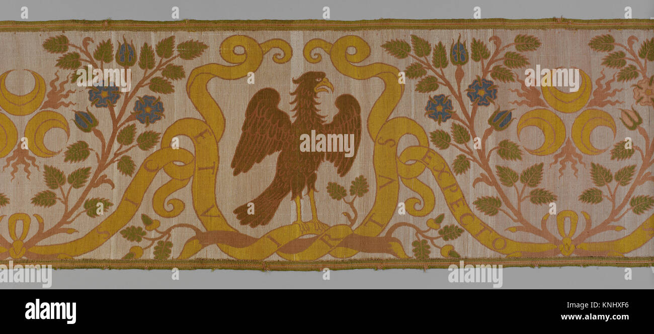 A Renaissance border design displaying Strozzi family heraldic emblems ...