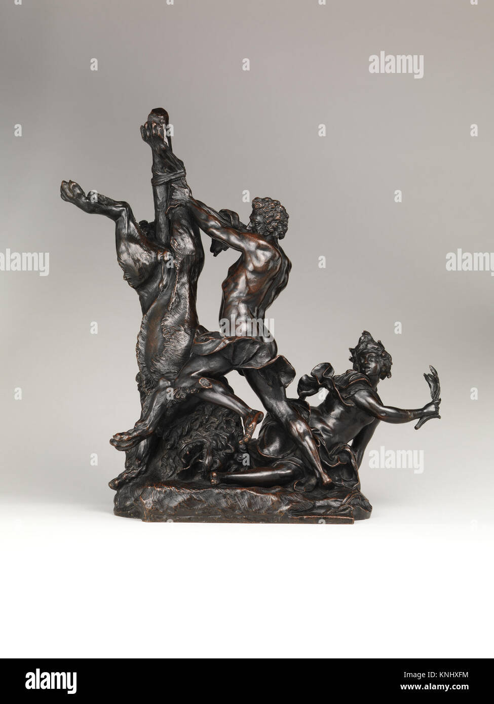 This sculpture depicts the mythological hero Hercules in the act of ...