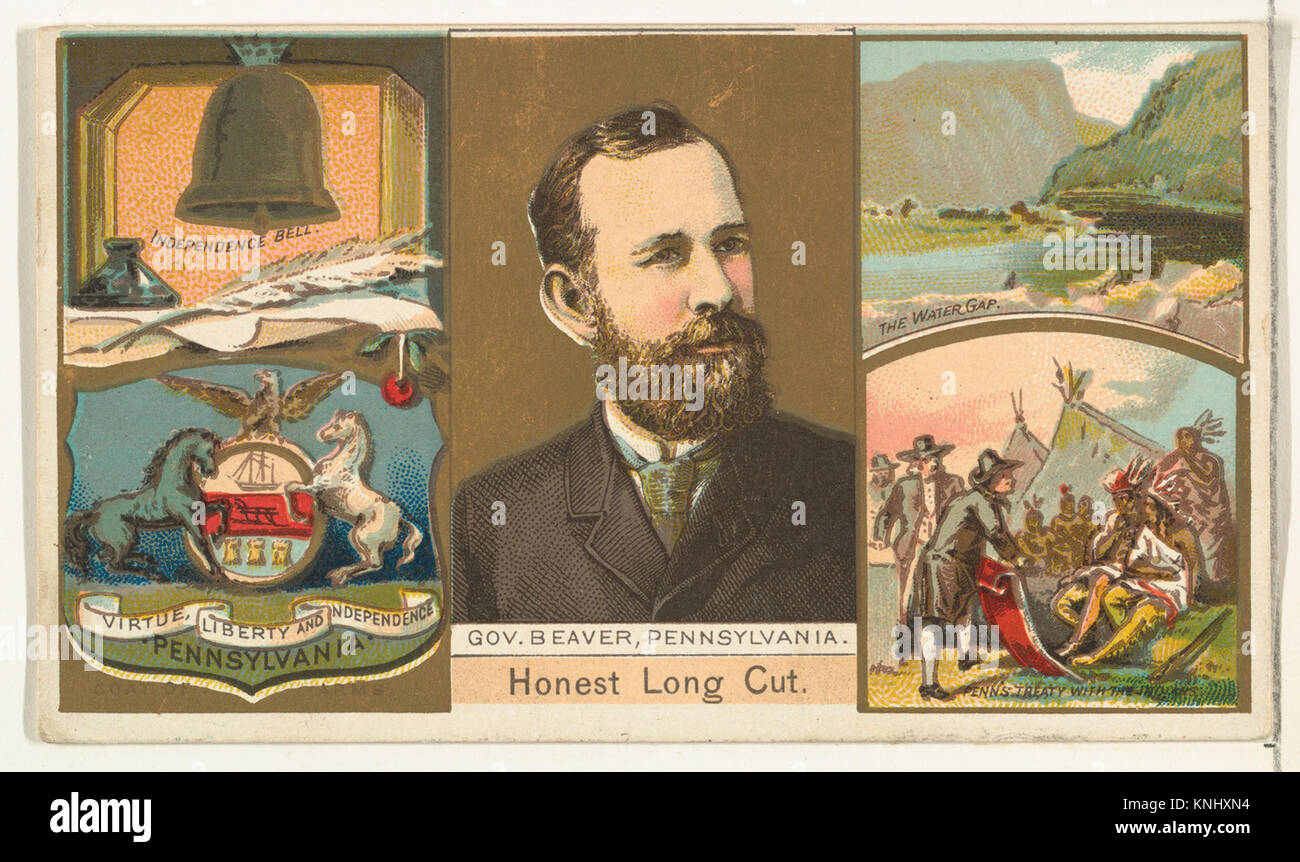 The card of Governor Beaver from Pennsylvania is part of the 'Governors ...