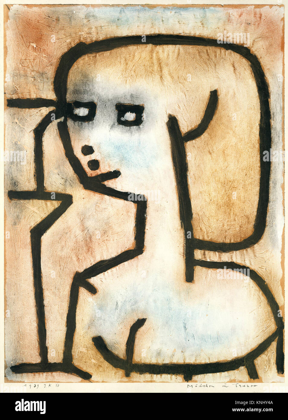 'Girl in Mourning' is a 1939 drawing by Paul Klee, portraying a figure ...