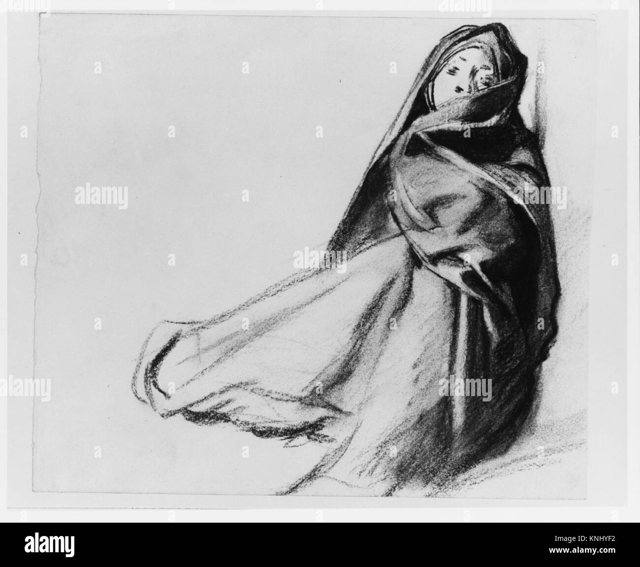 Draped seated woman Black and White Stock Photos & Images - Alamy