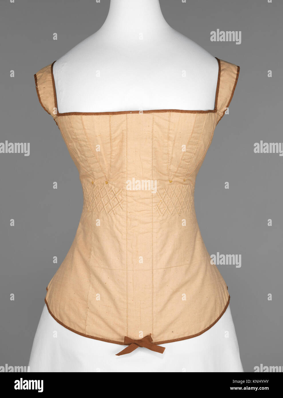 This corset, made of fine materials, represents the fashion of its ...