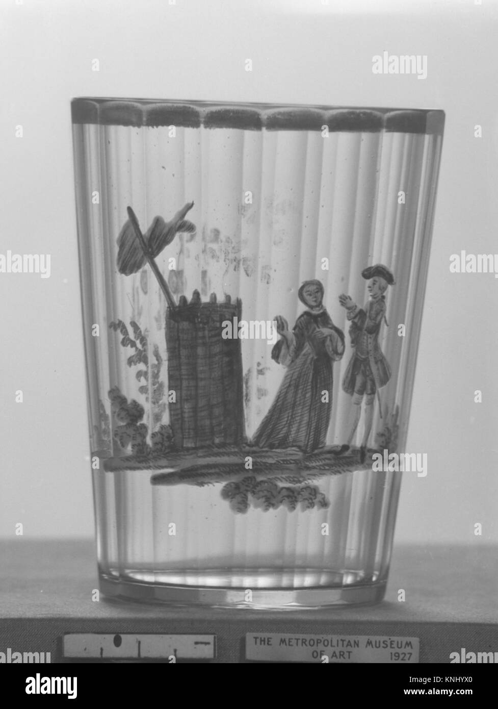 Beaker drinking vessel made from glass or ceramic, used for holding ...