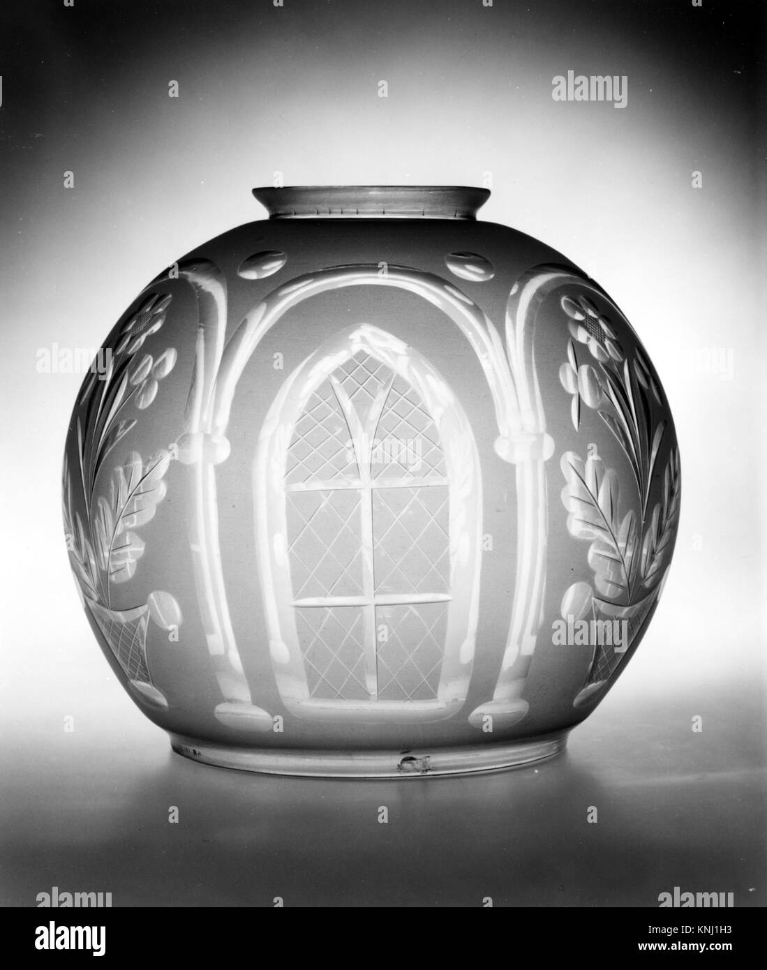 An Astral lamp made of bronze and glass, designed by Henry N. Hooper ...