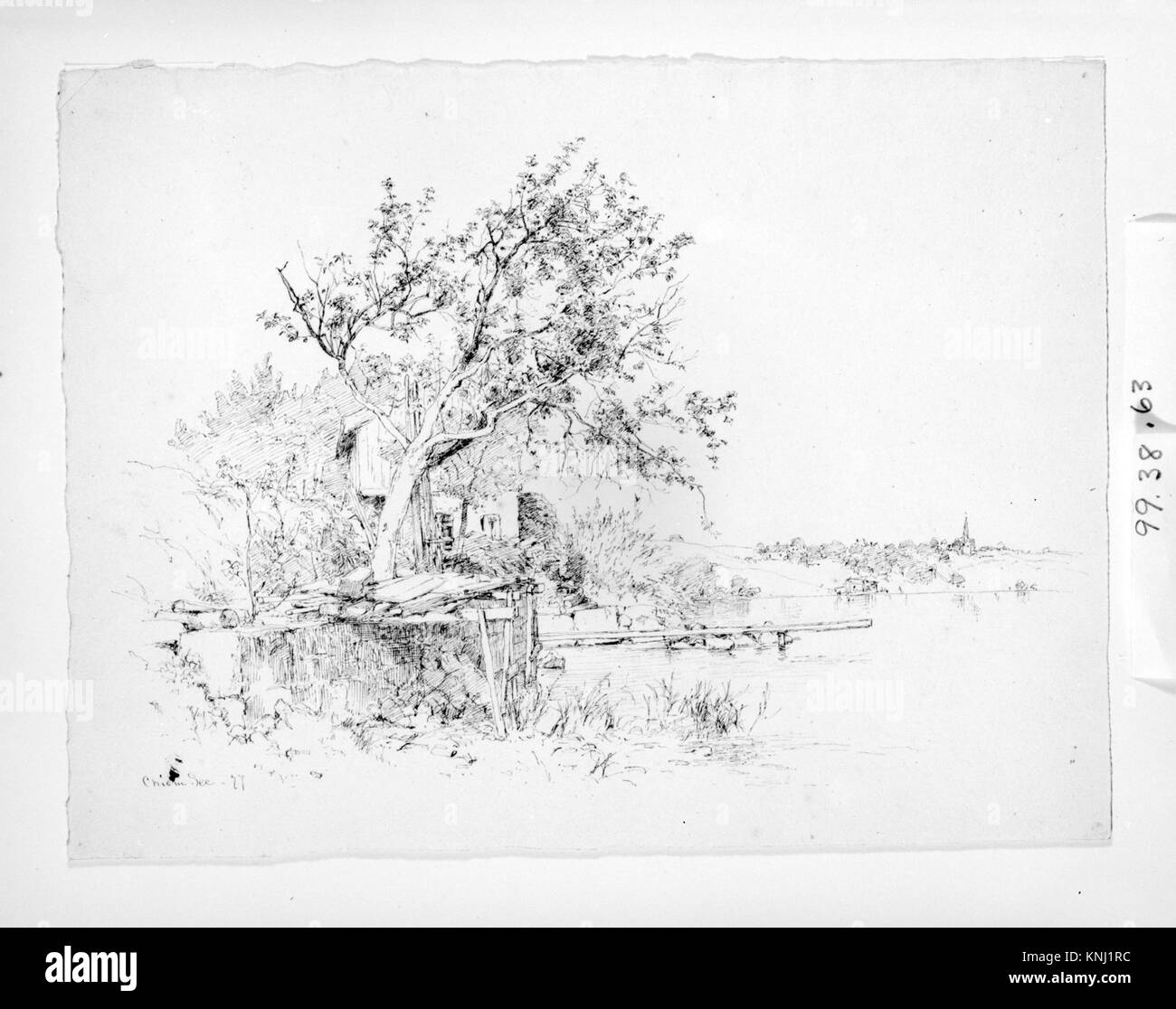 This painting represents Chiem See, a lake in Germany, illustrating its ...
