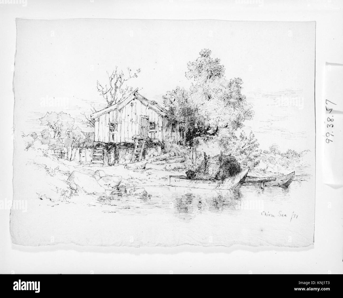 Shore scene showing european Black and White Stock Photos & Images - Alamy
