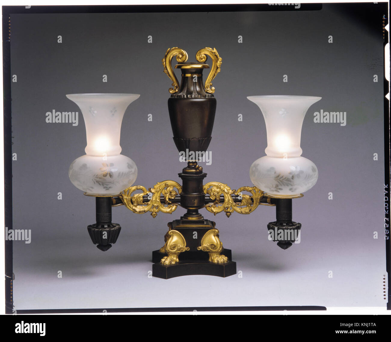 An Argand lamp attributed to the Messenger Company, dating from 1835â ...