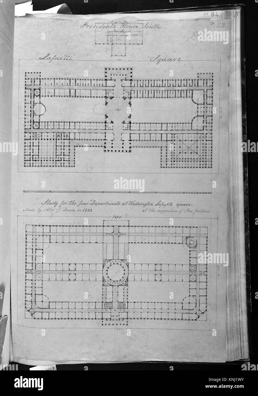 Bound pages mounted with drawings and prints hi-res stock photography ...