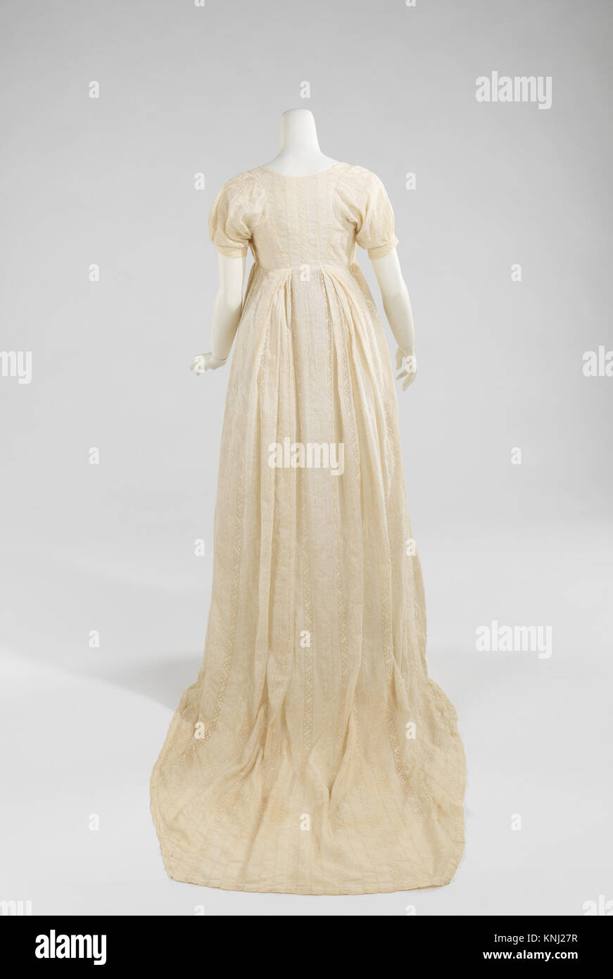 Dress, 1800-1805, American, Medium: Cotton, linen Stock Photo - Alamy