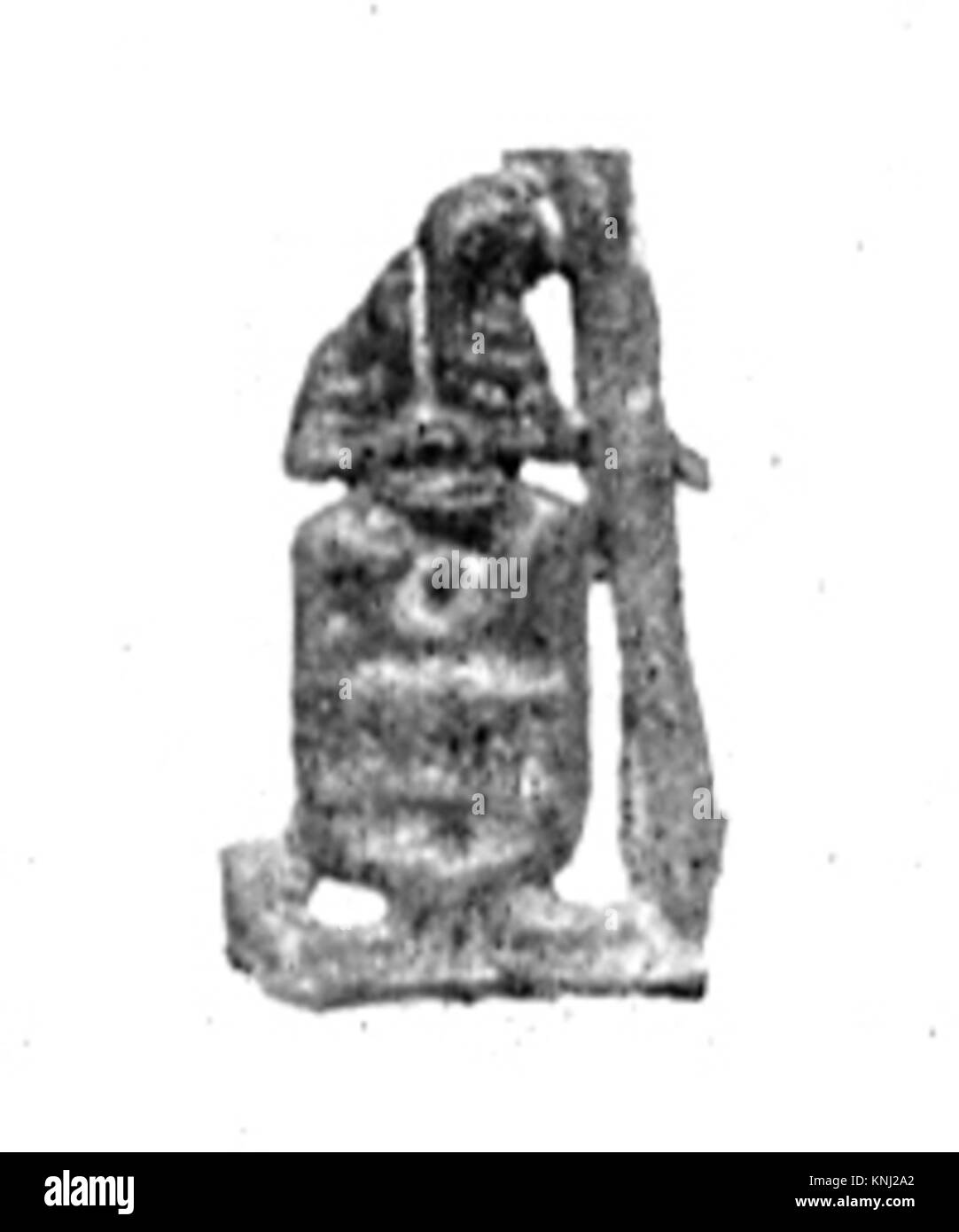 This fragmentary cartouche amulet features ancient Egyptian symbols ...