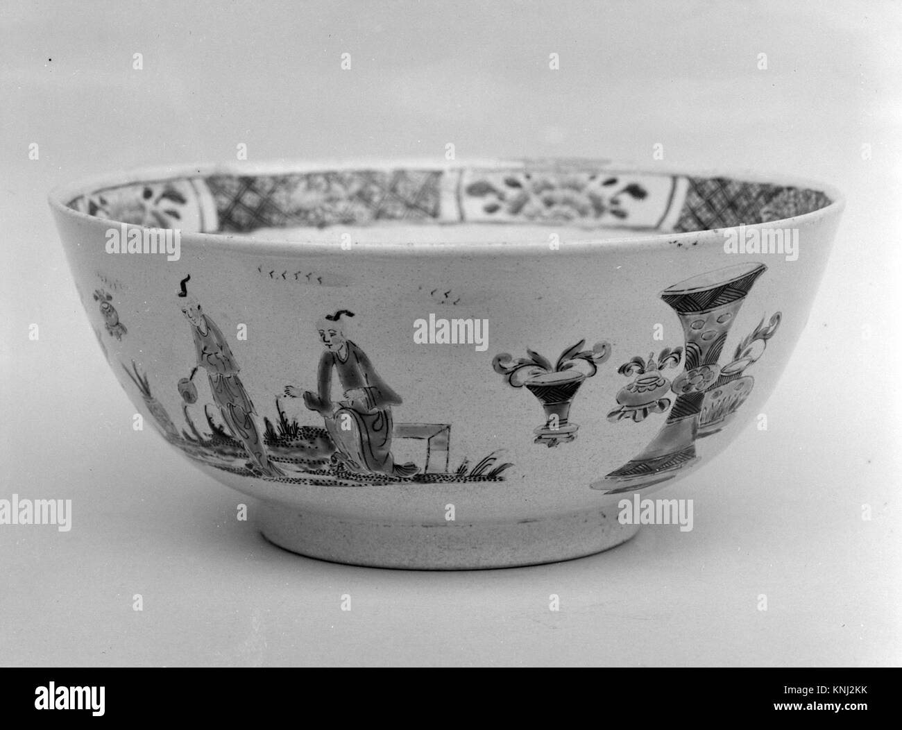 British stoneware bowl from circa 1750, highlighting period ...