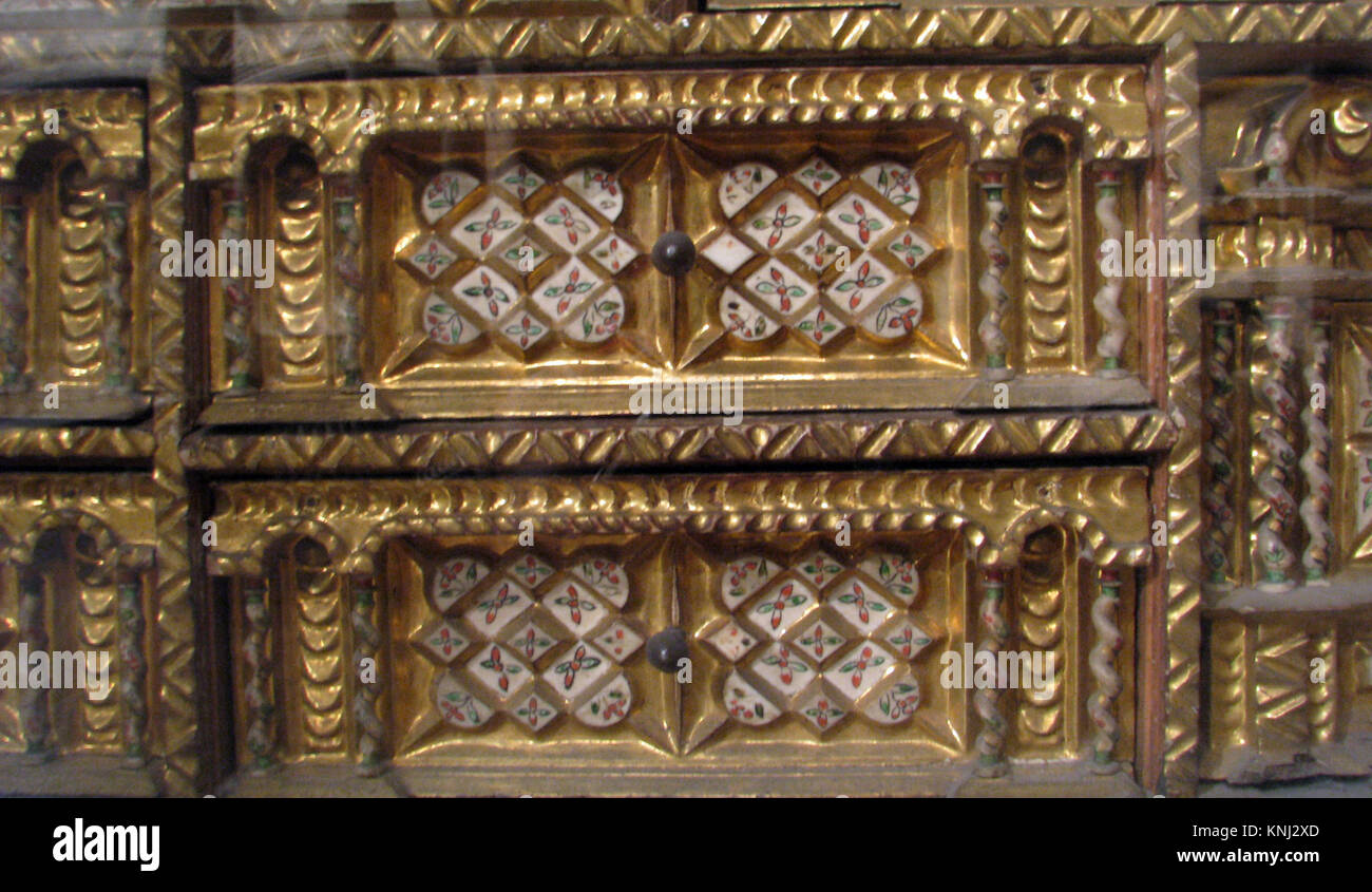 Drop-front desk on chest (Vargueño), 17th century, Spanish, Medium ...