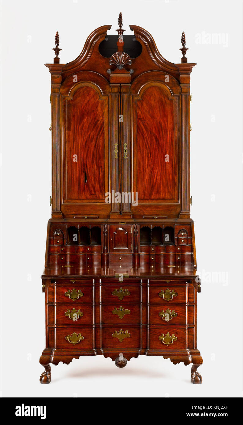 Desk and bookcase, Maker: Workshop of Nathaniel Gould (1734–1782), ca ...