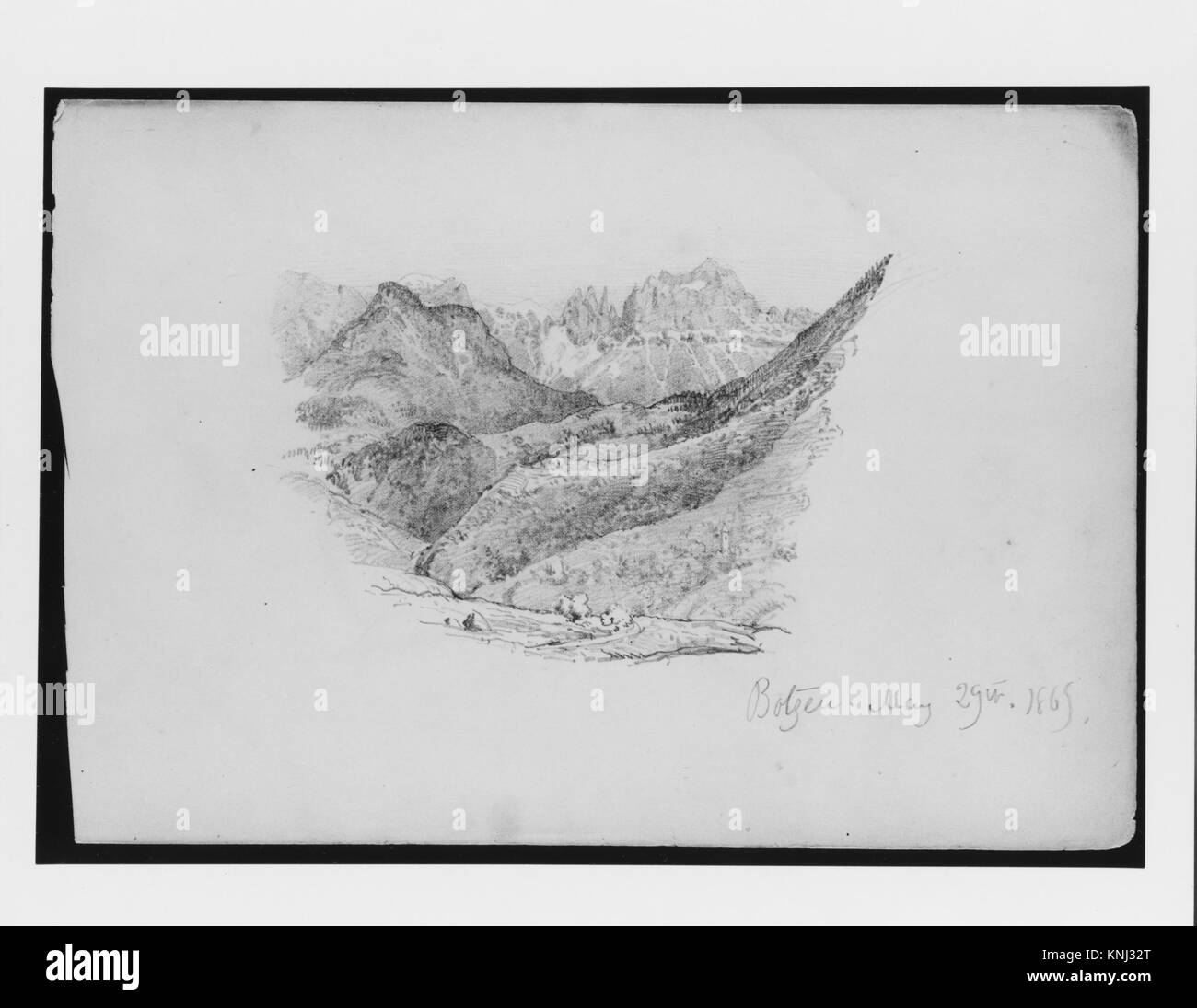 This drawing, created by American artist John Singer Sargent in 1869 ...