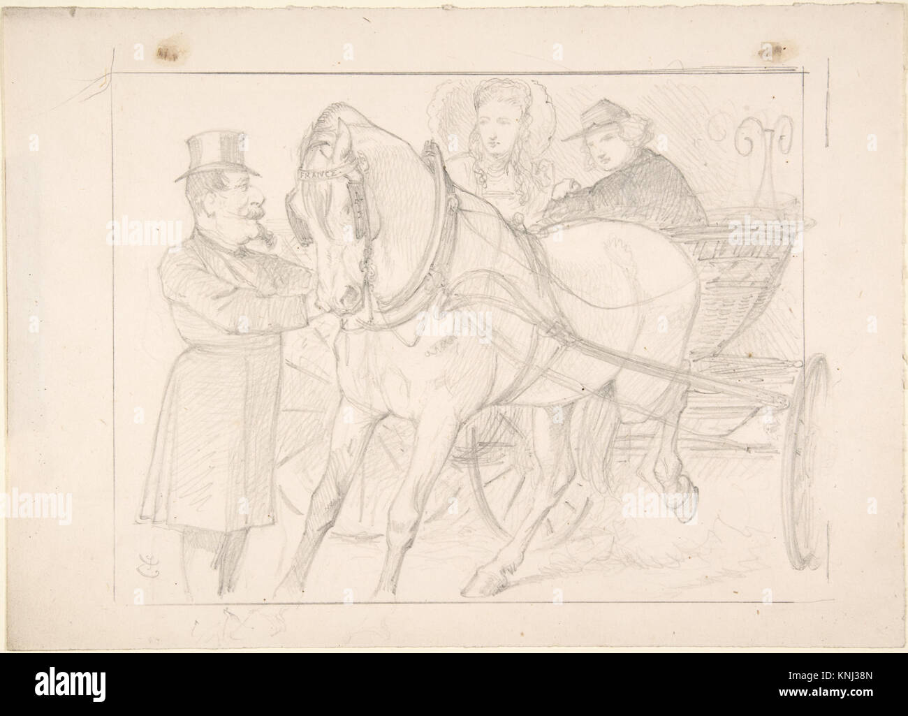 Easing the Curb drawing subject Napoléon III by English illustrator ...