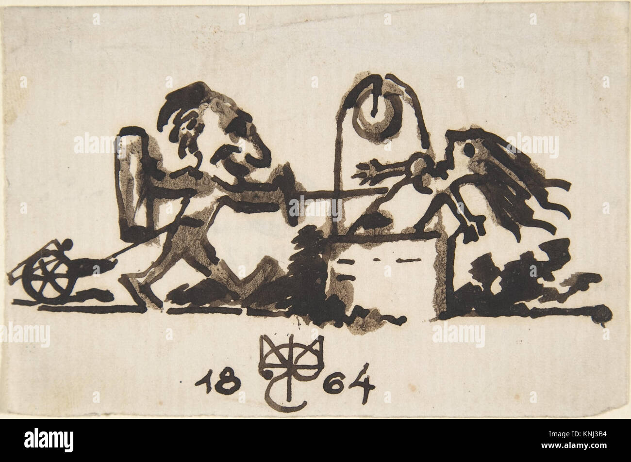 Vintage ink caricature hi-res stock photography and images - Alamy