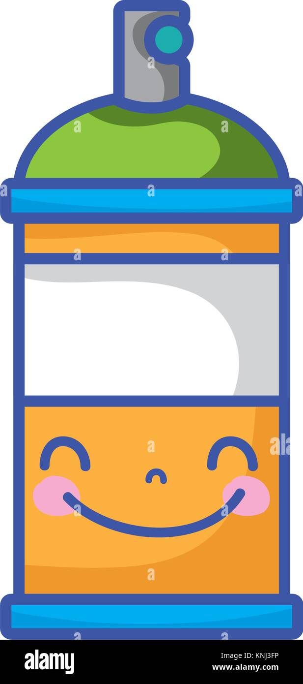 kawaii cute happy aerosol spray Stock Vector Image & Art - Alamy