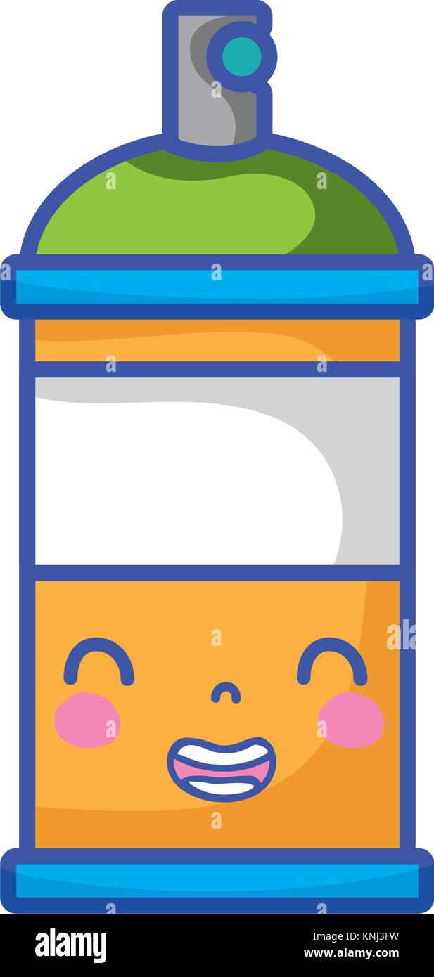 kawaii cute smile aerosol spray Stock Vector Image & Art - Alamy