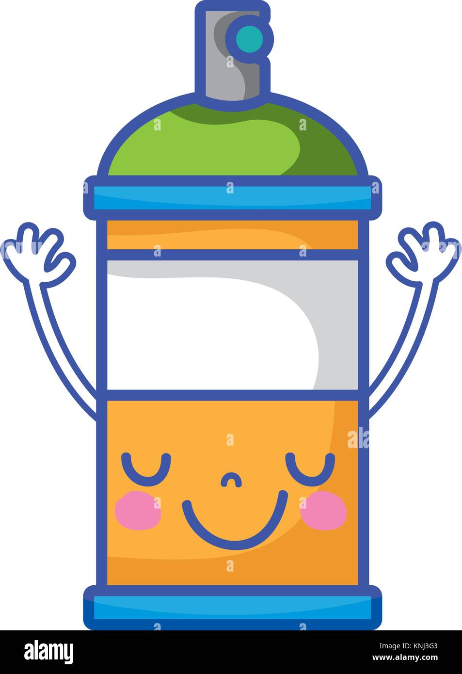 emoji cute happy aerosol spray Stock Vector Image & Art - Alamy