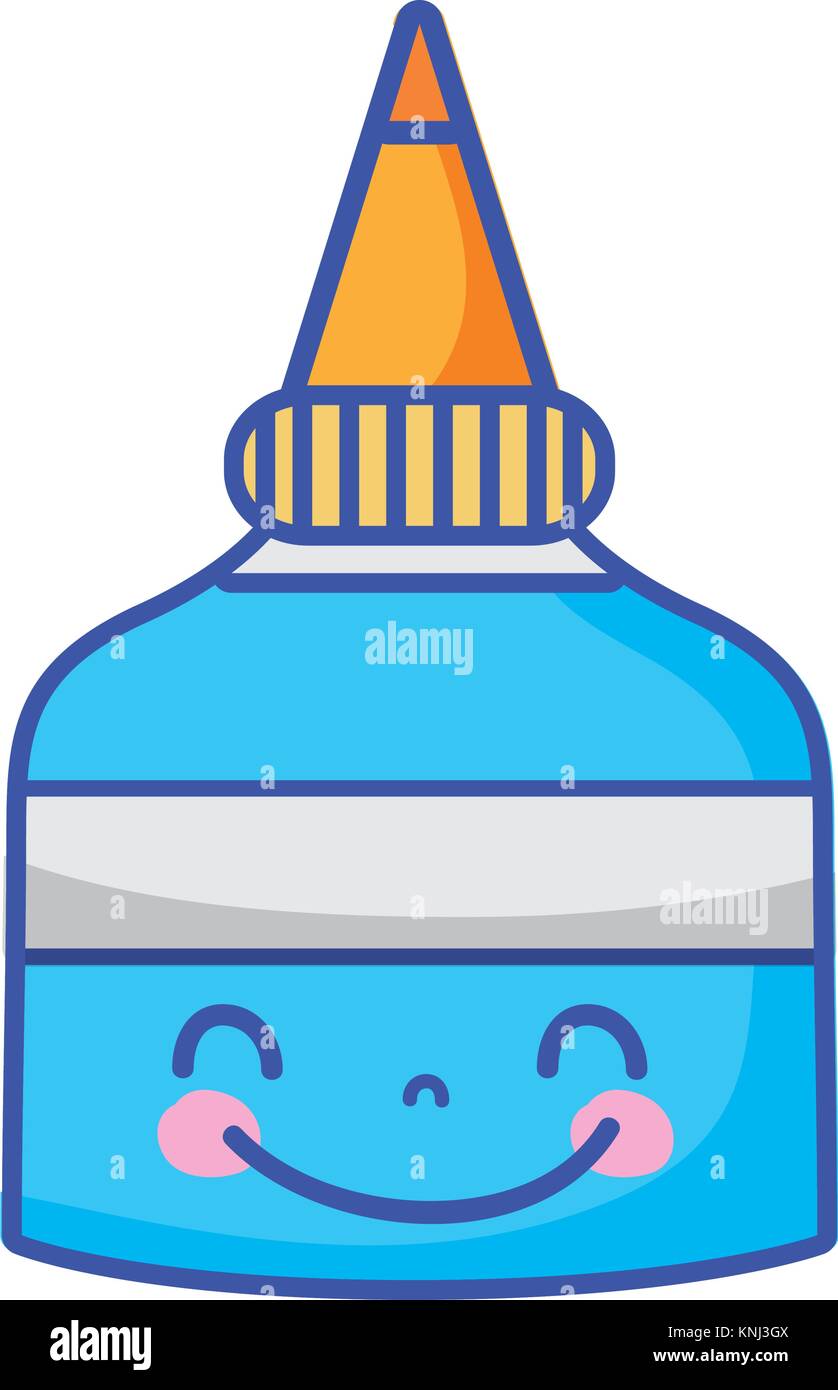 kawaii cute happy glue bottle Stock Vector Image & Art - Alamy