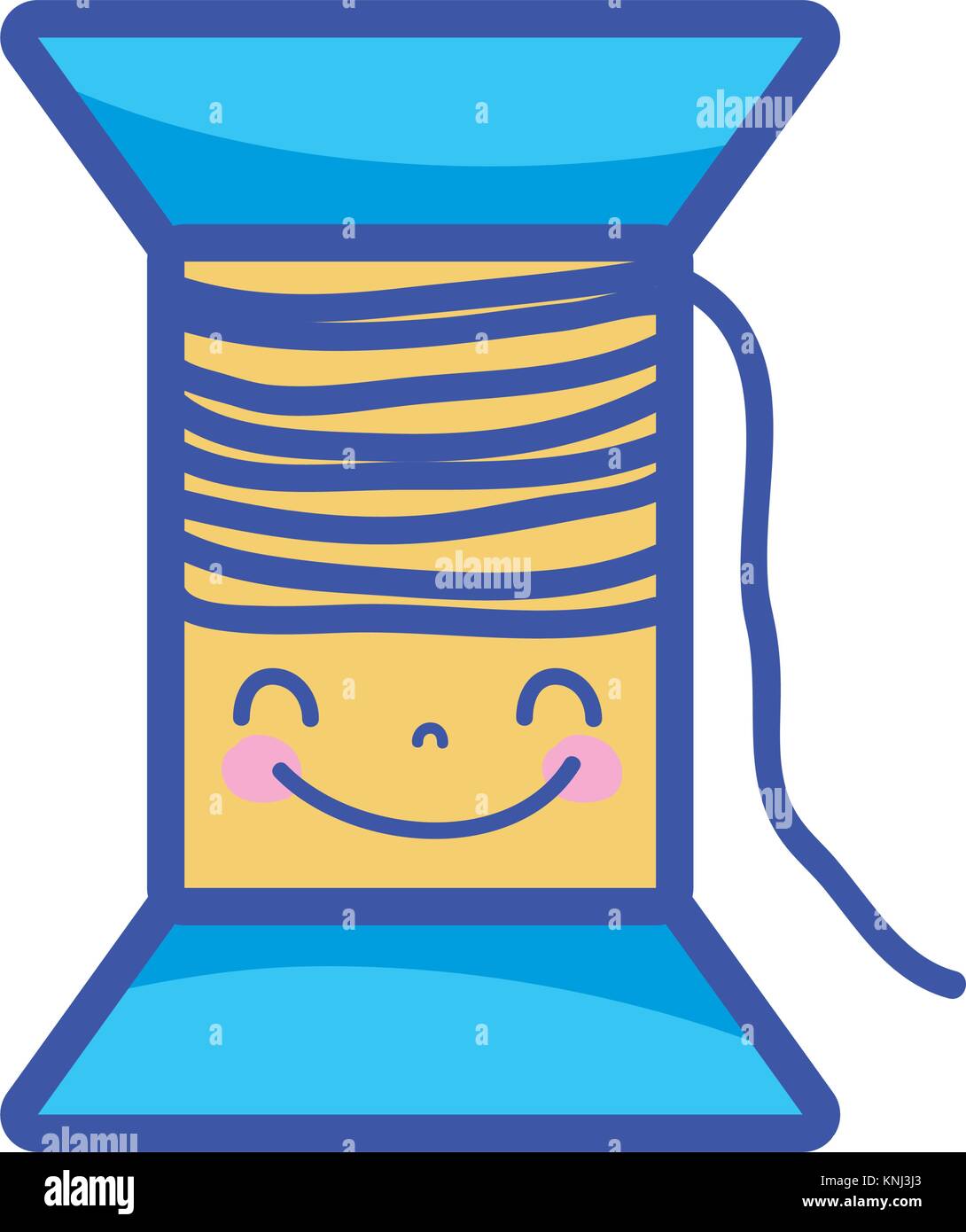 kawaii cute happy thread object Stock Vector Image & Art - Alamy