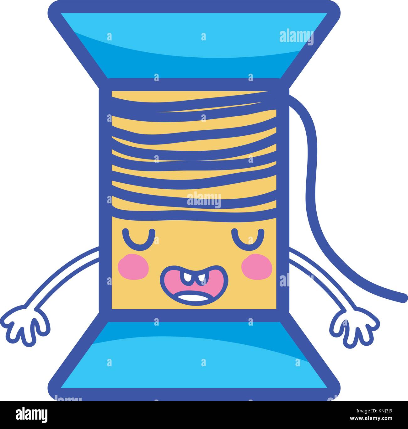 kawaii cute funny thread object Stock Vector Image & Art - Alamy