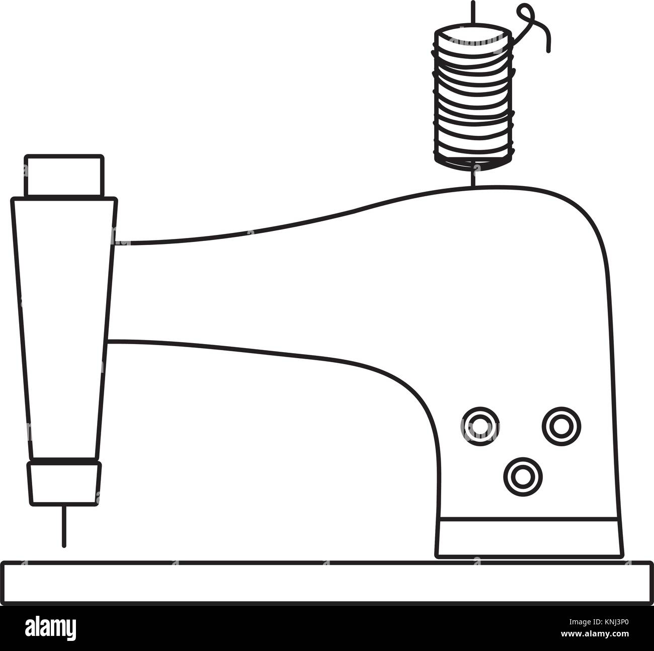 line sewing machine fashion industry equipment Stock Vector Image & Art ...