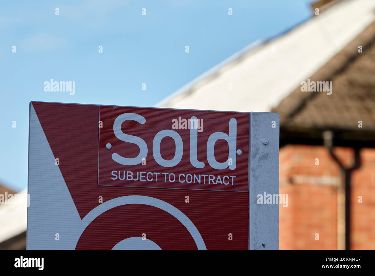 sold sign outside a house in winter newtownabbey northern ireland uk ...
