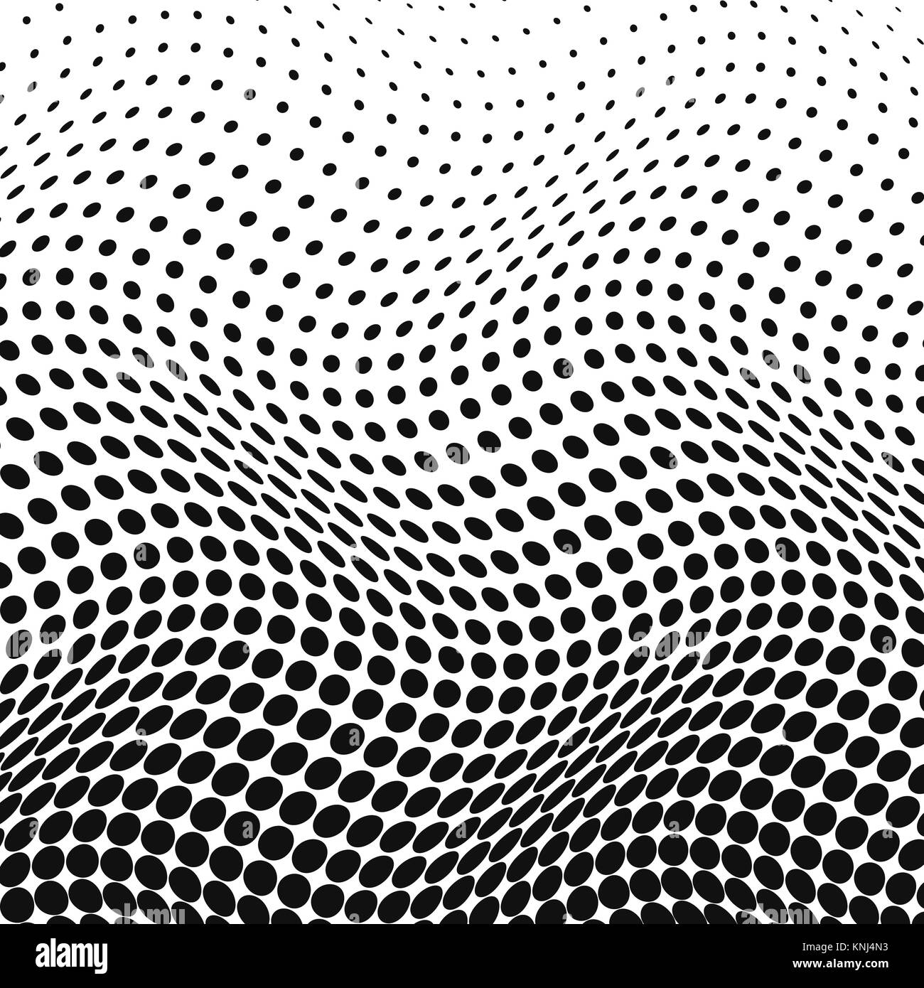 abstract waved dots halftone effect. vector background Stock Vector ...