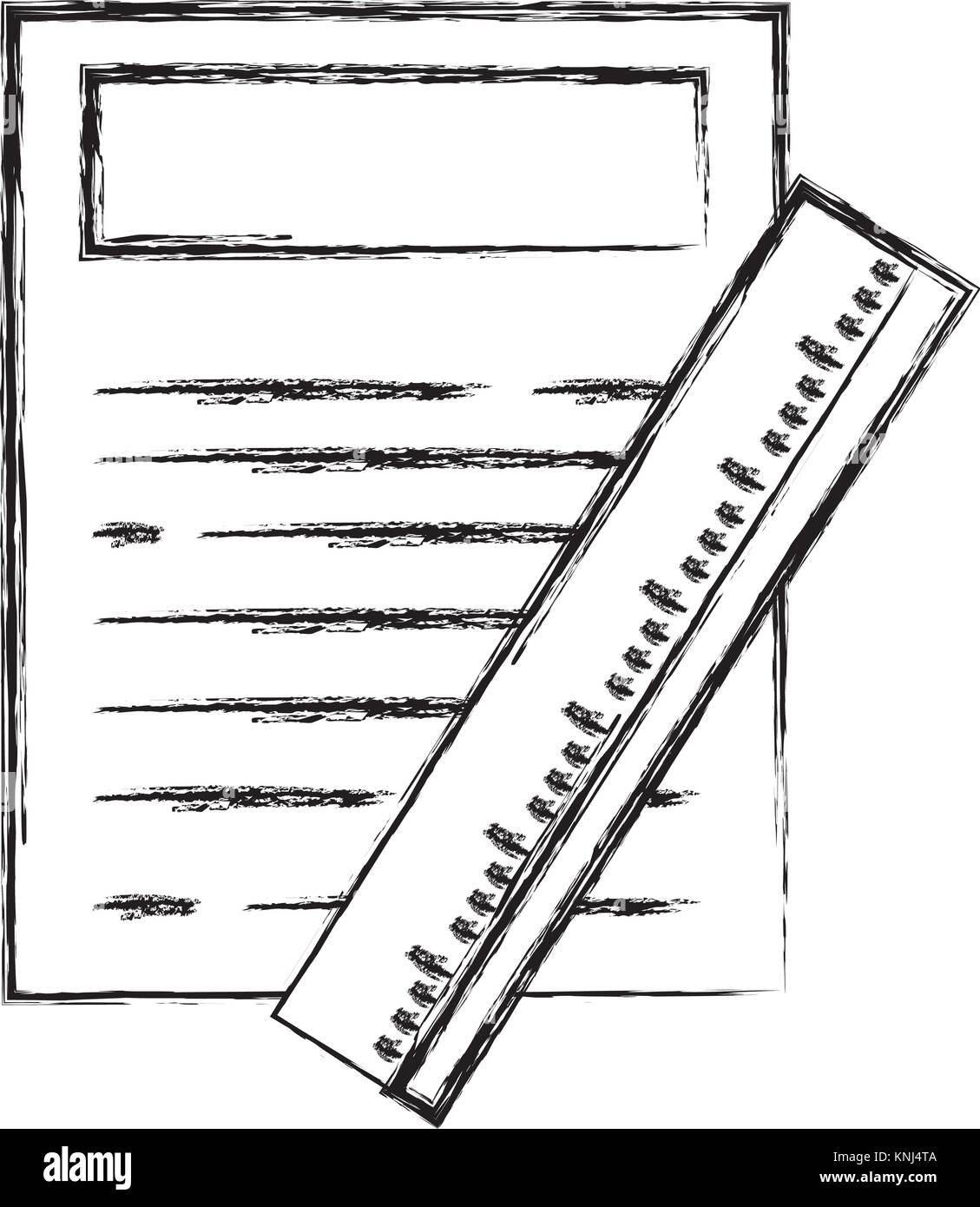 figure paper document with ruler object design Stock Vector Image & Art ...