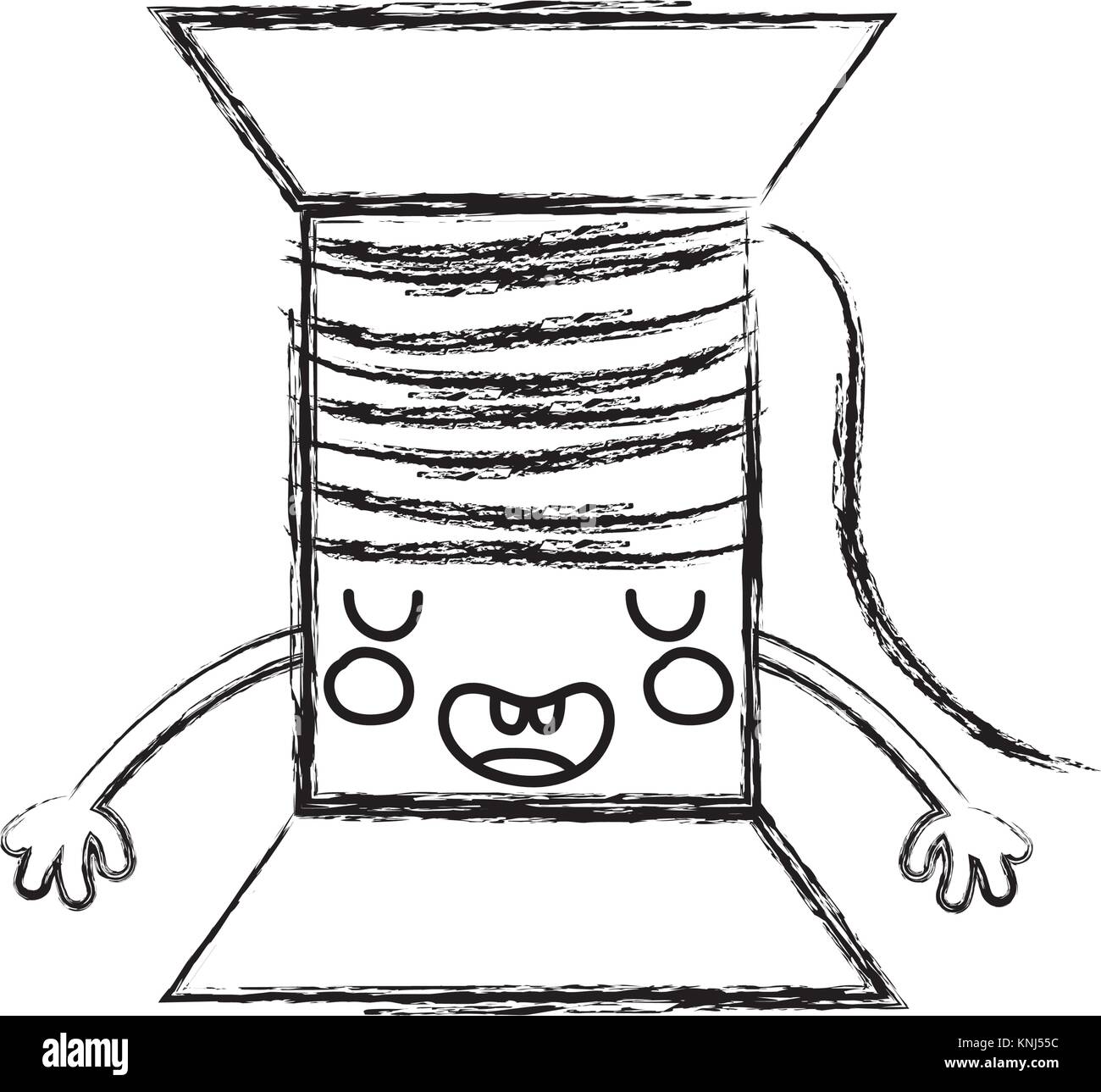 figure kawaii cute funny thread object Stock Vector Image & Art - Alamy