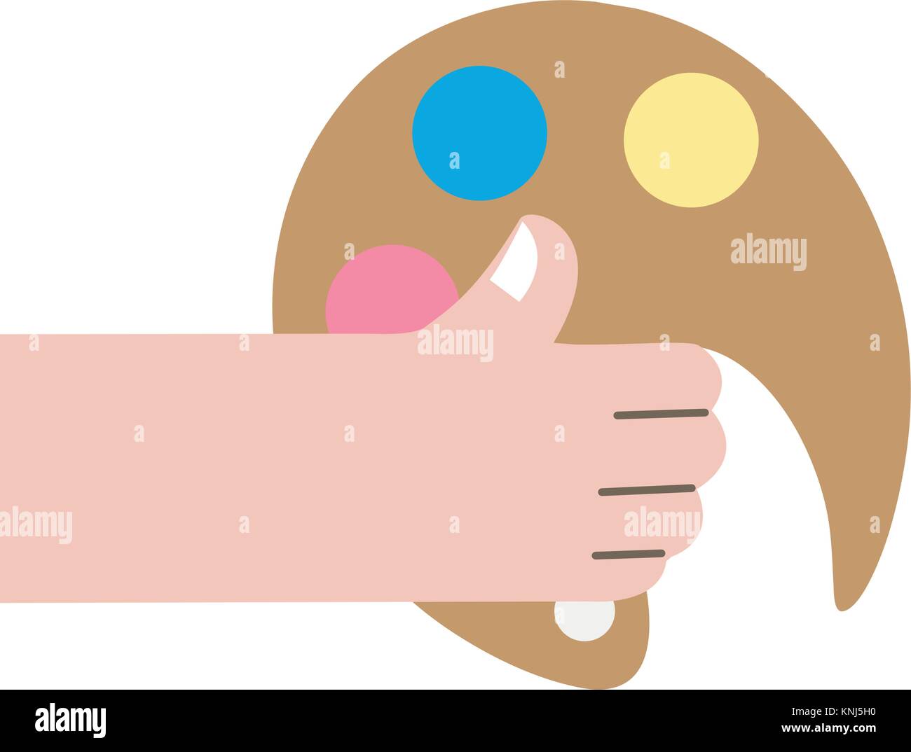 colorful hand with art palette tool design Stock Vector Image & Art - Alamy