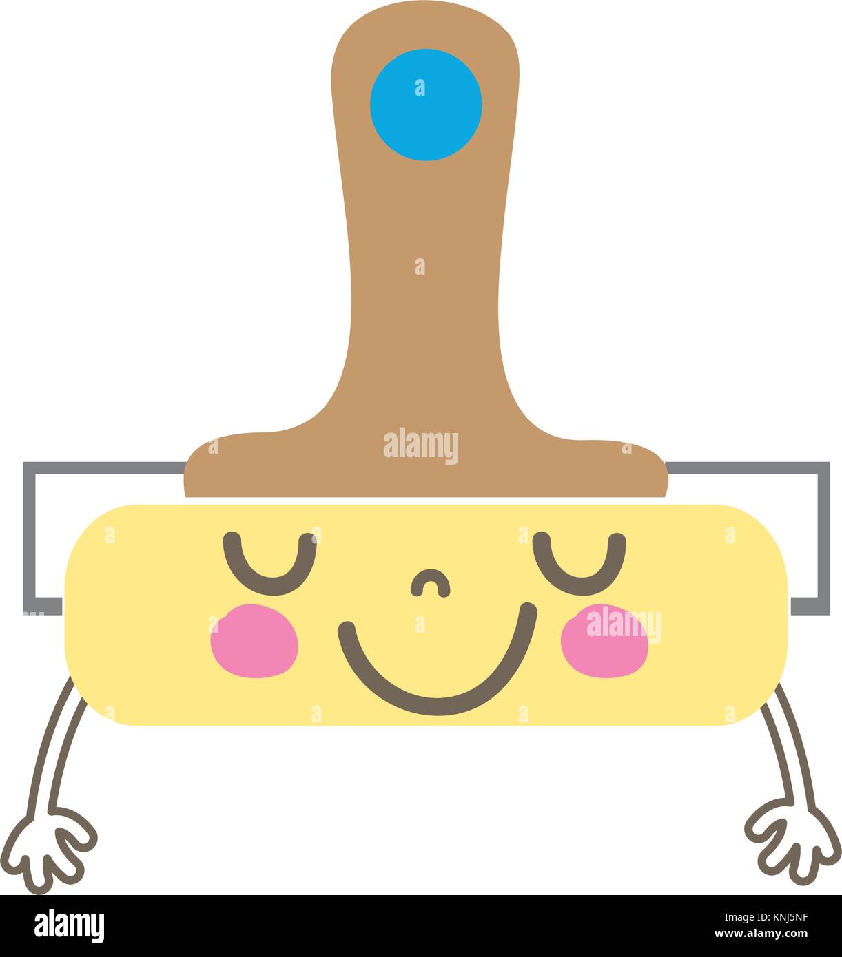 colorful emoji cute happy paint roller Stock Vector Image & Art - Alamy