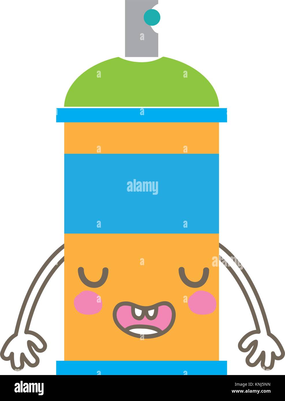 colorful kawaii cue funny aerosol spray Stock Vector Image & Art - Alamy