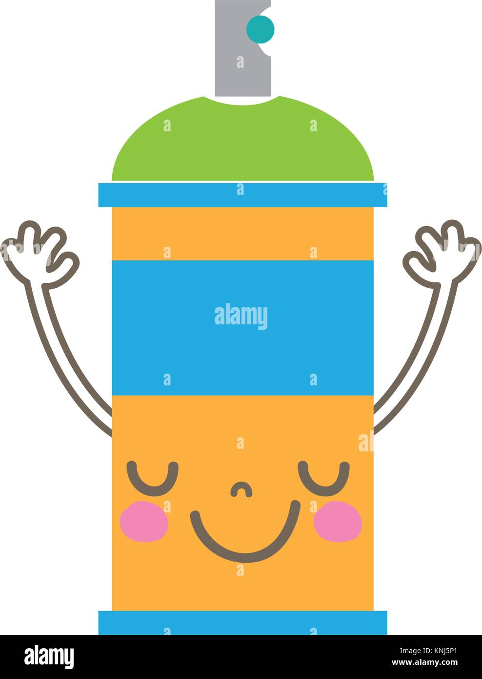 colorful emoji cute happy aerosol spray Stock Vector Image & Art - Alamy