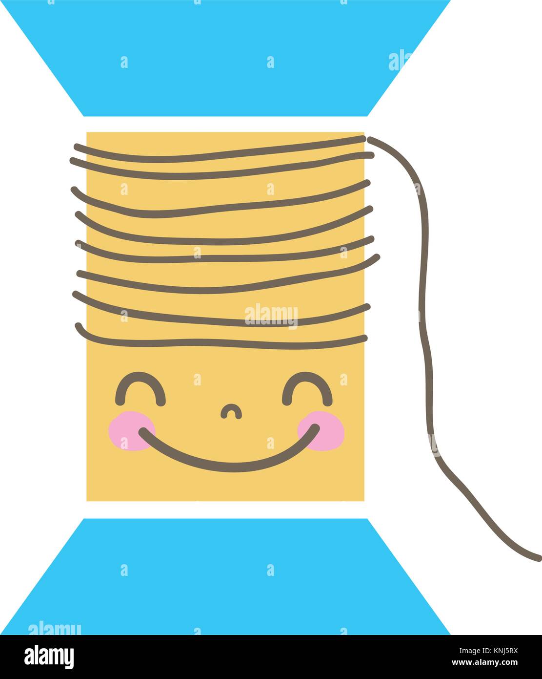 colorful kawaii cute happy thread object Stock Vector Image & Art - Alamy