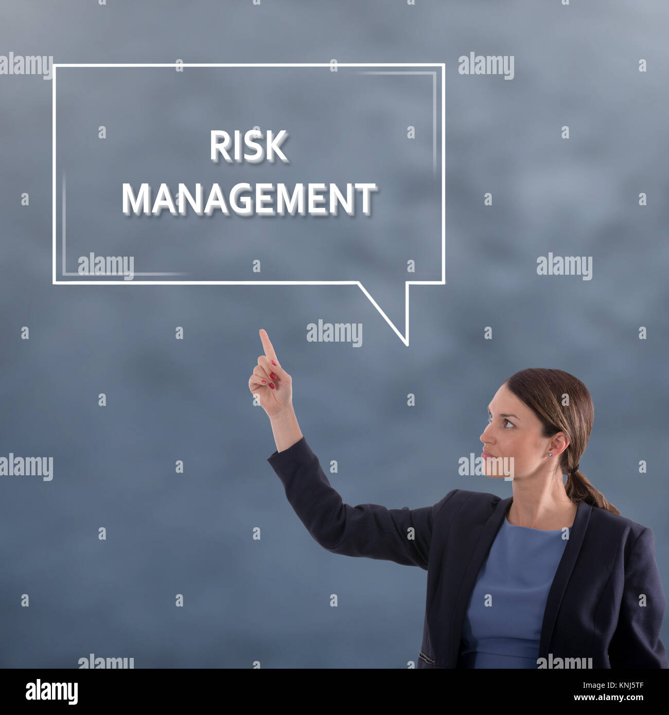 RISK MANAGEMENT Business Concept. Business Woman Graphic Concept Stock ...