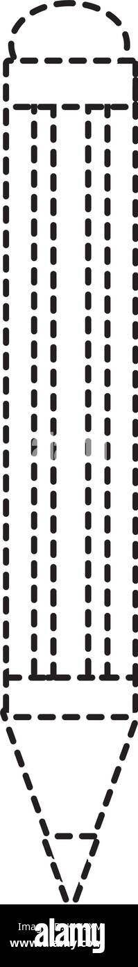 dotted shape pencil school education to study utensil Stock Vector ...