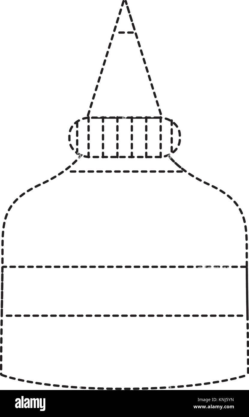 dotted shape glue school tool to education study Stock Vector Image ...