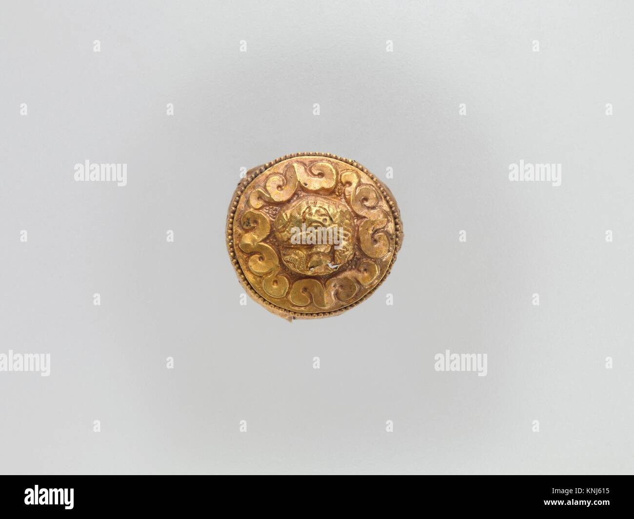 Cap-Shaped Plaque with Lion. Period: Period of Tibetan Empire; Date ...